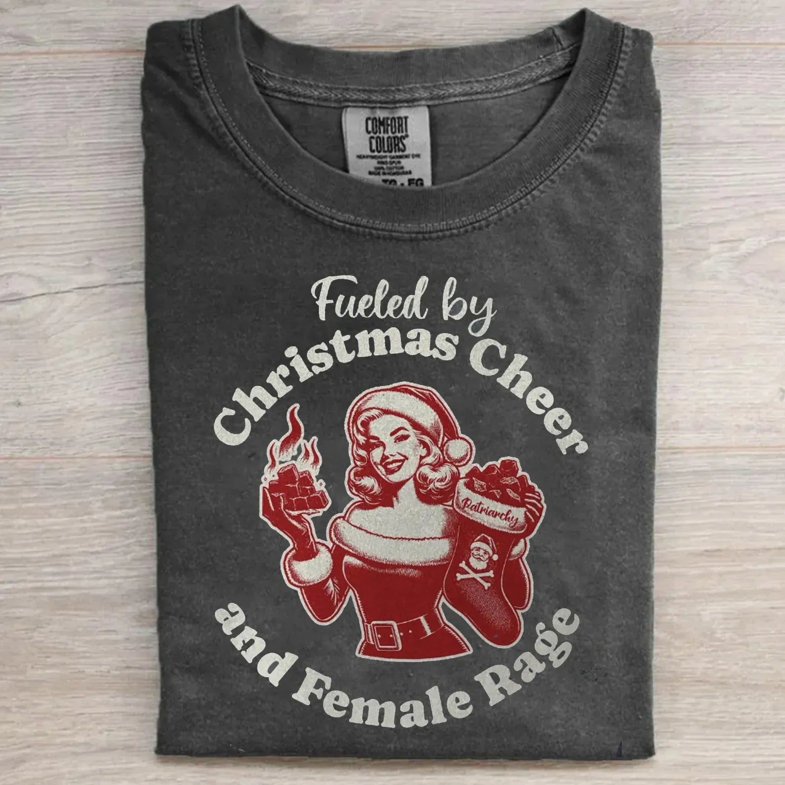 Xmas Rage Cheer Female T-shirt – Funyyt
