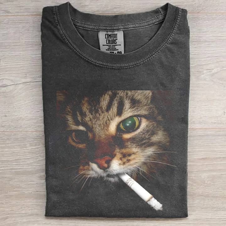 Cat Smoke T-Shirt – Funyyt